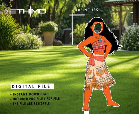 Moana Character Cardboard Cutouts Selfie Party Decorations Take Your