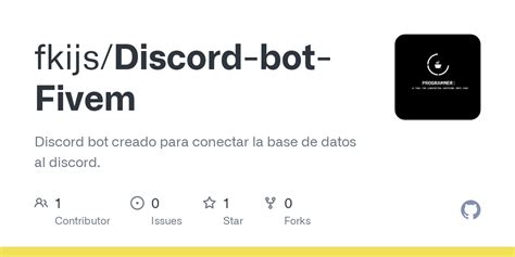 Github Fkijsdiscord Bot Fivem Discord Bot Creado Para Conectar La Base De Datos Al Discord