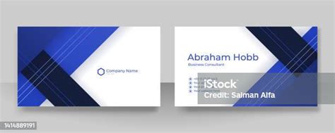 현대적인 세련된 블루 명함 벡터 디자인 창의적이고 깨끗한 명함 템플릿 기업 스타일의 고급 우아한 명함 배경 벡터 일러스트 레이
