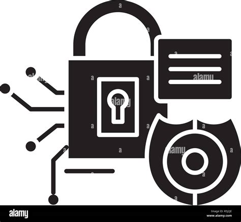 Security Framework Black Icon Vector Sign On Isolated Background