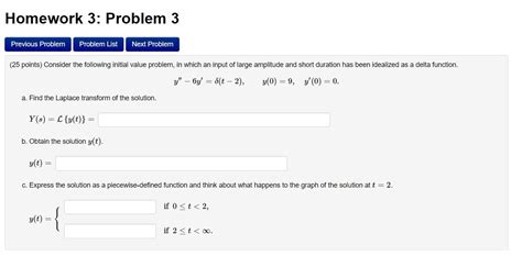 Solved Homework 3 Problem 3 Previous Problem Problem List