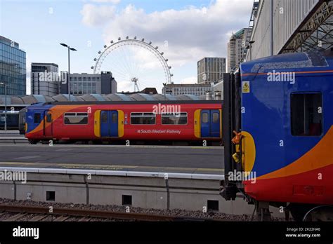 Class 455 South Western Railway Trains At The Platforms At Waterloo
