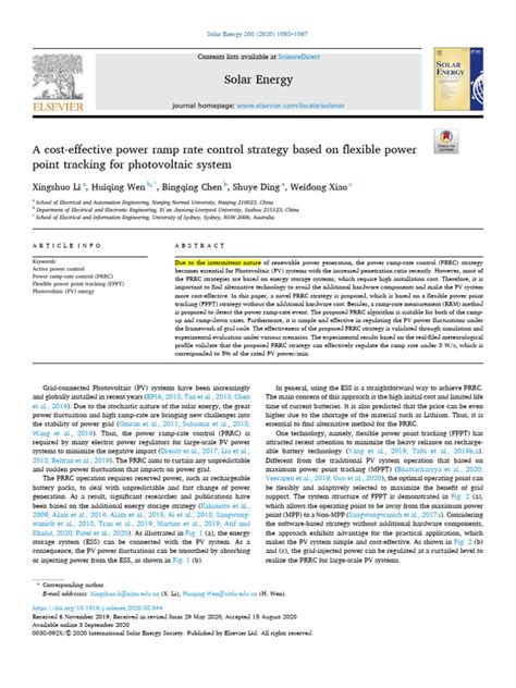 4 A Cost Effective Power Ramp Rate Control Strategy Based On Flexible