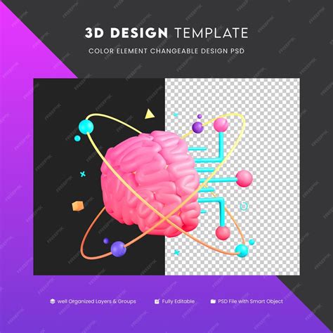Premium Psd 3d Icon Illustration Microchip Artificial Intelligence Processor