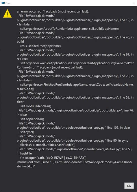 Problem With Elysium Error 2372 When I Start The Pack With Mo2 The