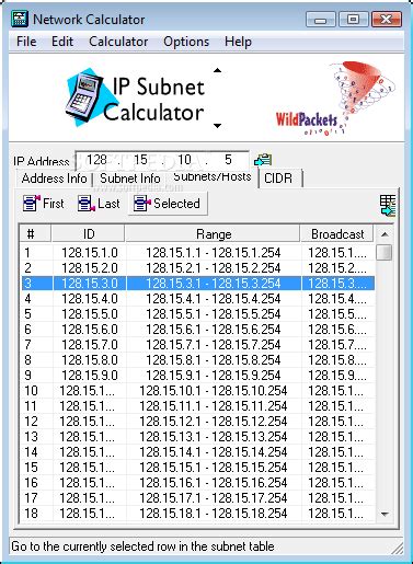 Subnet Table Calculator Cabinets Matttroy