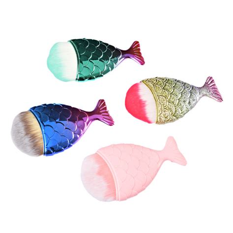 Badu Bg Четка за нокти с форма на рибена опашка Долна рибена опашка Козметични четки Мека