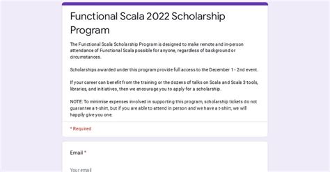 free scholarships to functional scala 2022 for all those in need dec 1