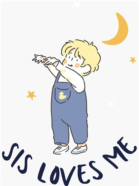 Sis Loves Me Sticker By Lalicht Redbubble