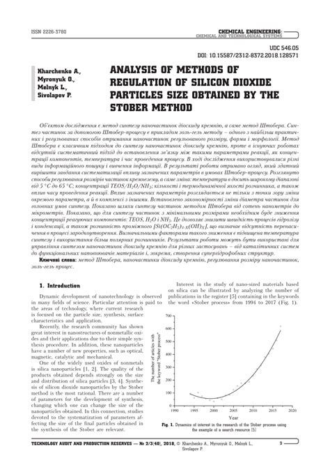 Pdf Analysis Of Methods Of Regulation Of Silicon Dioxide Particles