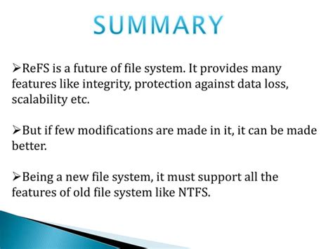 Resilient File System Ppt