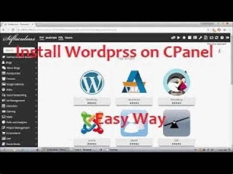 Install Wordpress On Cpanel YouTube