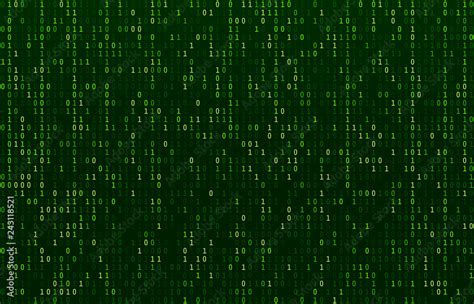 Matrix Code Stream Green Data Codes Screen Binary Numbers Flow And Computer Encryption Row