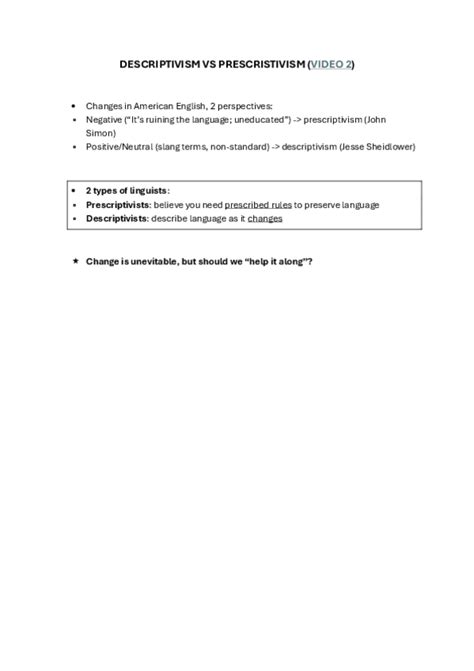 Video 2 Descriptivism Vs Prescriptivismpdf
