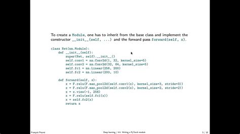 46 Writing A Pytorch Module Youtube