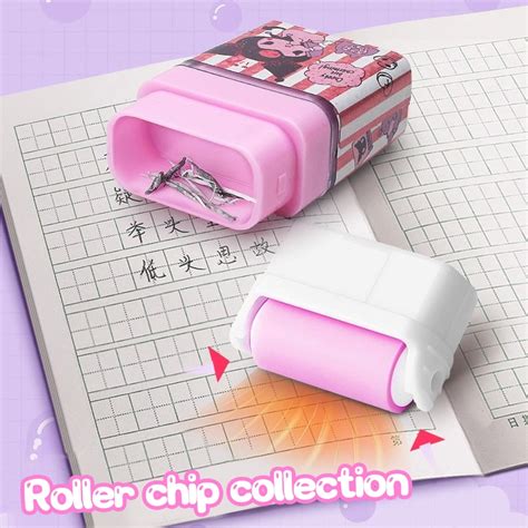 Sanrio Cartoon Cute Kuromi Roller Eraser With Roller Clean Eraser For