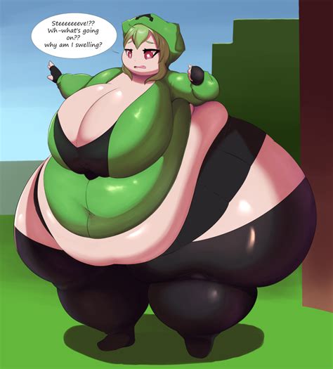 Rule 34 Big Breasts Creeper Minecraft Fat Hoodie Huge Ass Hyper Minecraft Morbidly Obese
