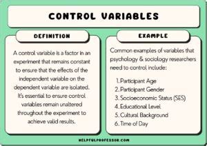 Control Variables Examples