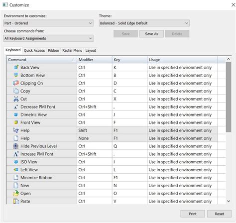 Keyboard Shortcuts In Solid Edge Solid Edge
