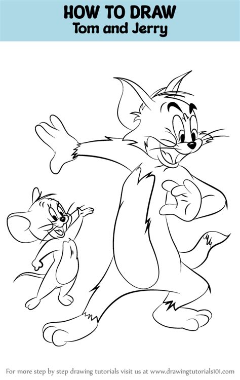How To Draw Tom And Jerry Tom And Jerry Step By Step DrawingTutorials101 Com