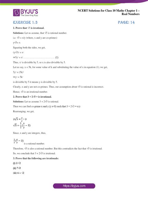 Ncert Solutions For Class 10 Maths Chapter 1 Real Numbers Exercise 1 3