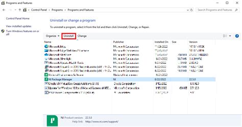 Uninstalling Ni Package Manager Ni