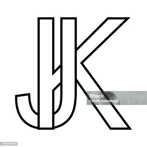 로고 기호 Kj Jk 아이콘 더블 레터 로고 타입 K J 그래픽 프린트에 대한 스톡 벡터 아트 및 기타 이미지 그래픽 프린트 글자 자석 금융 Istock
