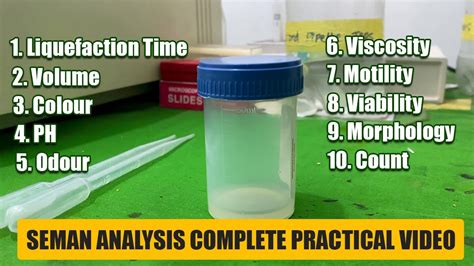 Semen Analysis Test Lab Complete Practical Video Medilablife YouTube