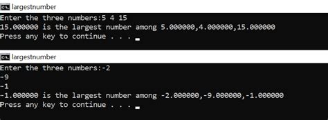 Find The Largest Number In C Programming C Programming