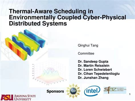 Ppt ﻿ Thermal Aware Scheduling In Environmentally Coupled Cyber Physical Distributed Systems