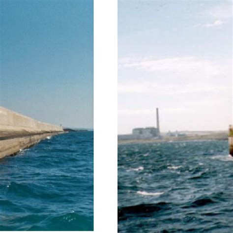 1 Examples Of Vertical Breakwaters Left Modern Concrete Caisson And Download Scientific