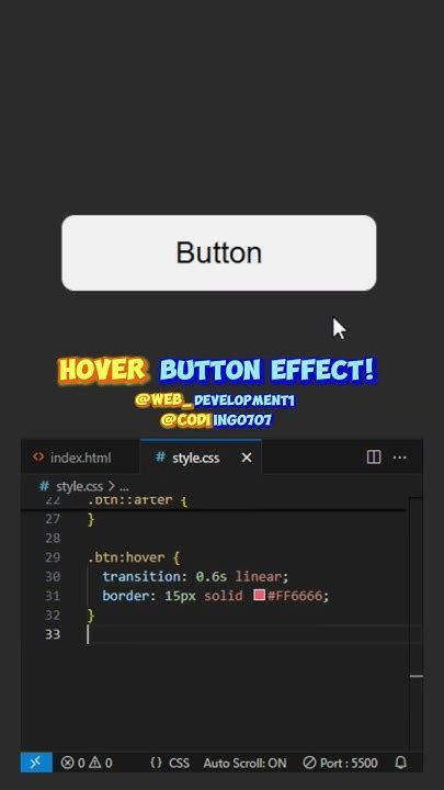 🔥 Mind Blowing Button Hover Effect With Html And Css Youtube