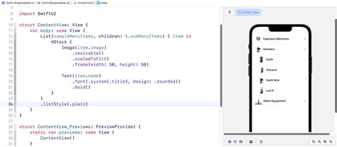 如何建立展开式列表视图和大纲视图 精通 Swiftui Ios 16 版