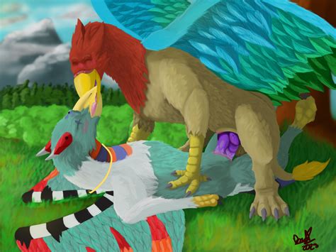 Rule 34 Avian Dani3019 Duo Female Feral Gryphon Hi Res Male Male