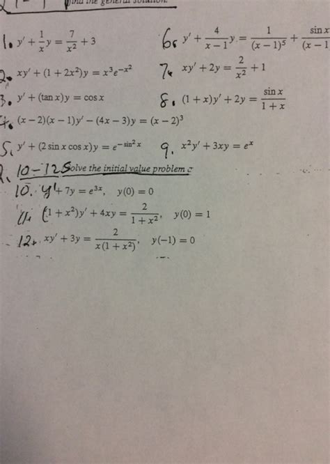 solved y 1 x y 7 x 2 3 xy 1 2x 2 y x 3