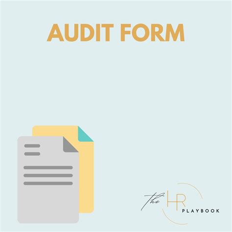 Audit Form The Hr Playbook