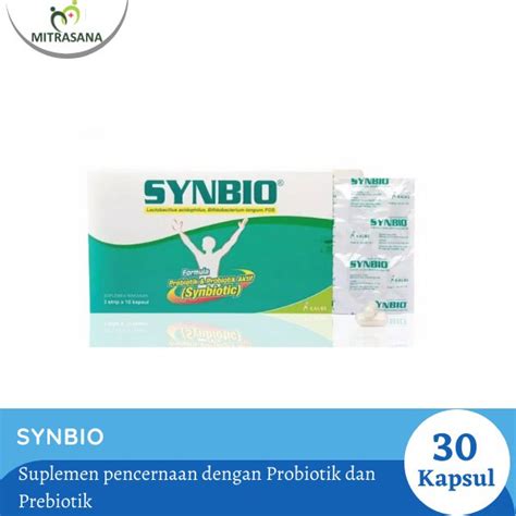 Jual Synbio 30 Kapsul Suplemen Probiotik Dan Prebiotik Dewasa Shopee