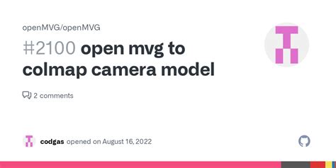 Open Mvg To Colmap Camera Model Issue 2100 OpenMVG OpenMVG GitHub