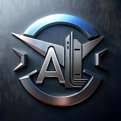 A Futuristic Metallic Logo Featuring The Letters Ai In A Bold 3d Design