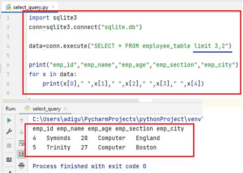 Python Sqlite Select Query Important Concept