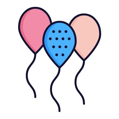 Party Balloons Lineal Wired Lordicon