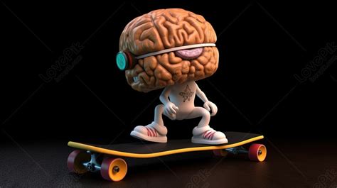 3d 렌더링 배경으로 스케이트보드 두뇌 캐릭터에 생명을 불어넣다 가져오다 배경 캐릭터 배경 두뇌 배경 이미지 Hd 가져오다 캐릭터 두뇌 배경 사진 무료 다운로드