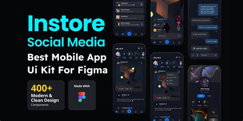 injoy social media app ui kit with ai figma mobile app ui template