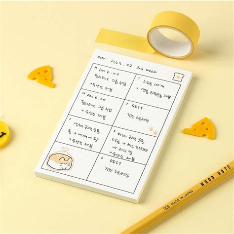 dash and dot pogeuni planning checklist memo notepad