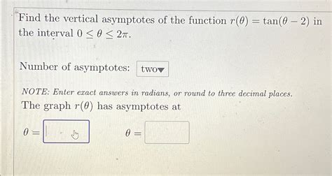 Solved Find The Vertical Asymptotes Of The Function