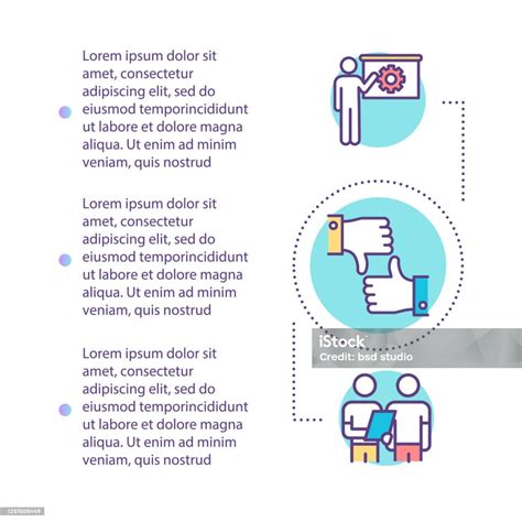 텍스트와 함께 피드백 개념 아이콘을 투영합니다 고객 만족도 승인 및 거부 Ppt 페이지 벡터 템플릿입니다 브로셔 잡지 선형