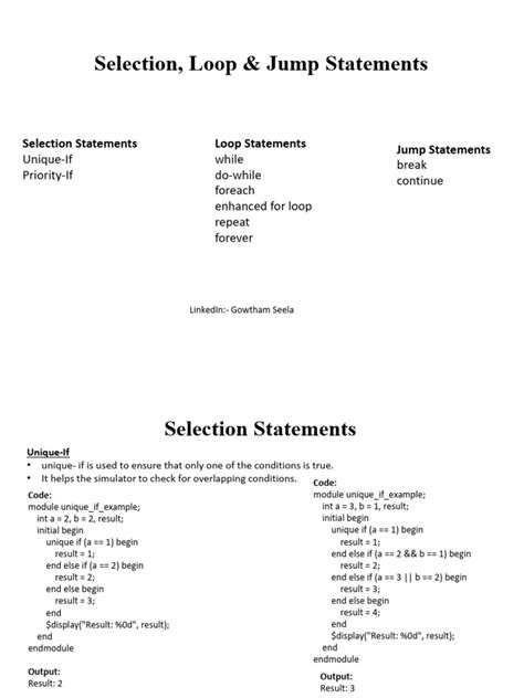 Mastering Control Flow In System Verilog With Examples Pdf Programming Paradigms Computer