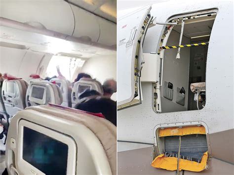 250미터 상공에서 문 활짝아시아나항공 위험한 비행 미주중앙일보