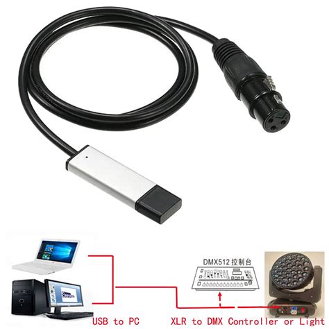 Usb To Dmx Interface Adapter Controller Dmx512 For Pc Stage Lighting Controller Dimmer Buy Usb