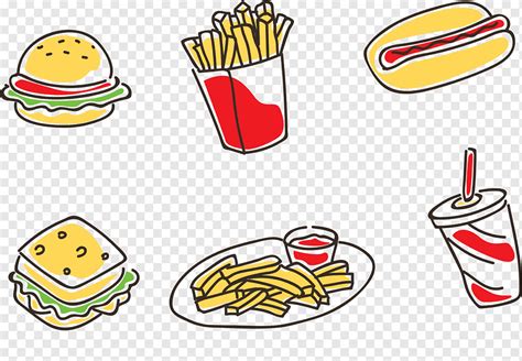 패스트 푸드 만화 Png Pngwing